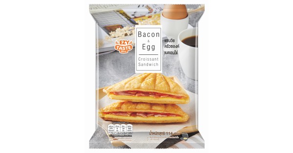 Ezy Taste แซนวิชครัวซองค์เบคอนไข่ 114 กรัม 7 Eleven by WeFresh
