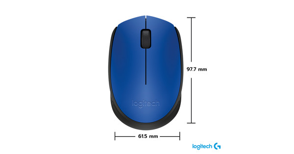 Logitech M171 Mouse USB Optical เมาส์ไร้สาย สีน้ำเงิน Logitech