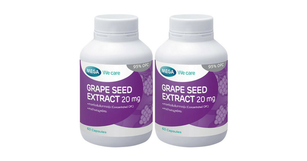 [ซื้อ 1 แถม 1] Mega Grape Seed Extract 20 mg 60's SAVE DRUG