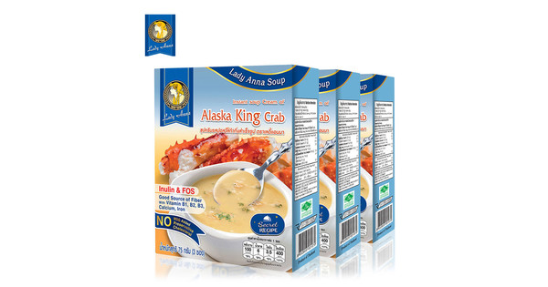 เลดี้แอนนา ซุป รสปูอลาสก้า Lady Anna Alaska King Crab Soup (3 กล่อง ...