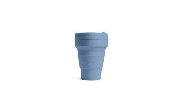 STOJO แก้ว Pocket Cup 12 oz - Steel Blue Stojo